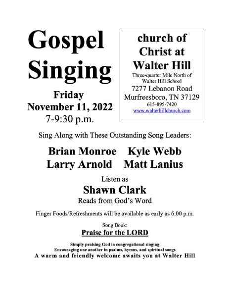 Middle Tennessee Friday Night Singings | News